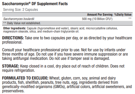 Saccharomycin® DF 60 Caps – The Drs Wolfson Shop